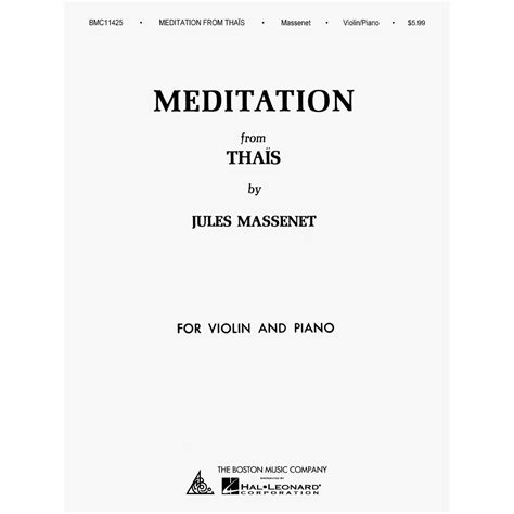 Massenet Meditation From Thais For Violin And Piano Southwest Strings