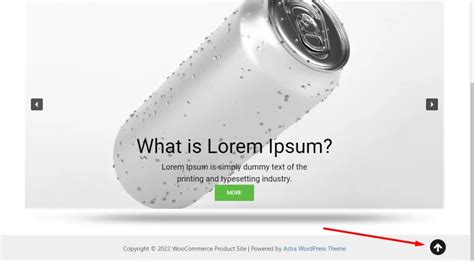 How To Add A Scroll To Top Button In Astra Free With Or Without Plugin