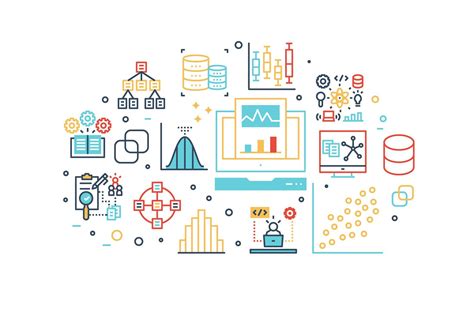 Data Analysis Line Icons Illustration Vector Art At Vecteezy