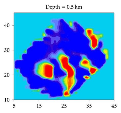 P Wave Velocity Models At Different Depth The Depth Of Each Layer Is Download Scientific