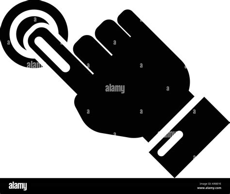 Cursor Hand Click Icon Simple Black Style Stock Vector Image And Art Alamy