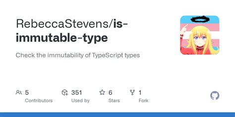 Is Immutable Typepackagejson At Main · Rebeccastevensis Immutable Type · Github