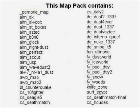 CS 1 6 CS1 6 MAPS PACK