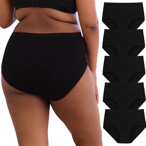 Innersy Womens Comfortable Large Undergarments Plus Size Cotton High
