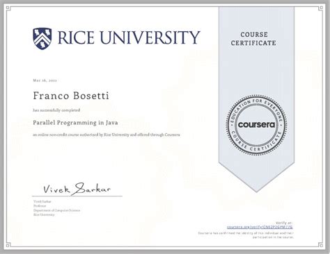 Ive Successfully Completed The Parallel Programming In Java Course From Rice University Through