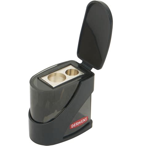 Derwent Twin Hole Pencil Sharpener Black Wilko
