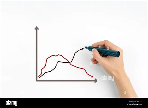 Hand Drawing A Graph Stock Photo Alamy