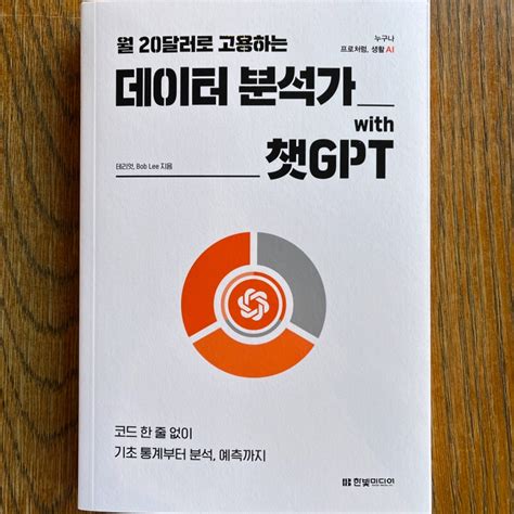[book] 월 20달러로 고용하는 데이터 분석가 With 챗gpt Jaewook Kr