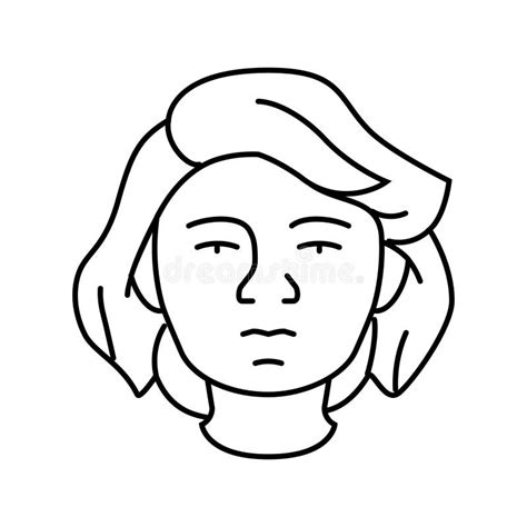 Pride Woman Expression Line Icon Vector Illustration Stock Vector