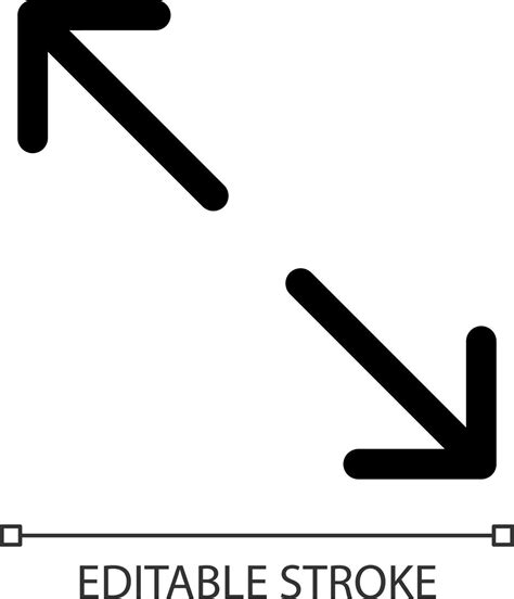 Enlargement White Linear Ui Icon Full Size Screen Multimedia Player Control Gui Ux Design