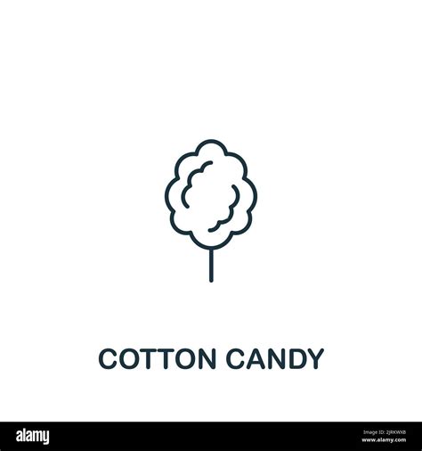 Cotton Candy Icon Simple Line Element Symbol For Templates Web Design And Infographics Stock