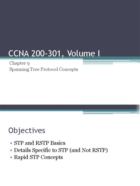 Ccna 200 301 Chapter 9 Spanning Tree Protocol Concepts Pdf