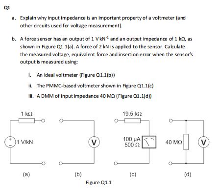 Solved Q A Explain Why Input Impedance Is An Important Chegg Com