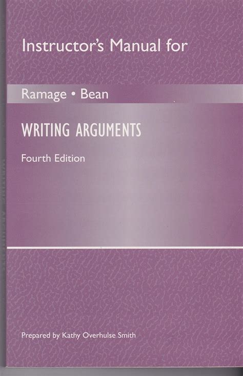 Instructors Manual For Writing Arguments 9780205272464 Books