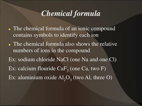 PPT Formulas For Ionic Compounds PowerPoint Presentation Free Download ID