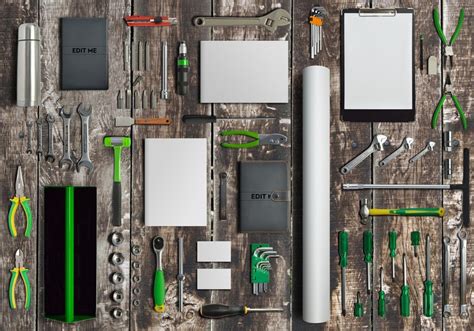 Workshop Tool Set Mock Ups Behance