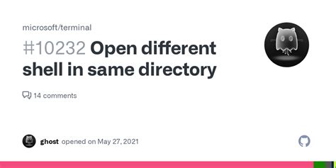 Open Different Shell In Same Directory · Issue 10232 · Microsoft