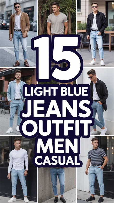 👖 15 Light Blue Jeans Outfit Men Casual