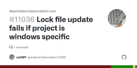 Lock File Update Fails If Project Is Windows Specific · Issue 11036