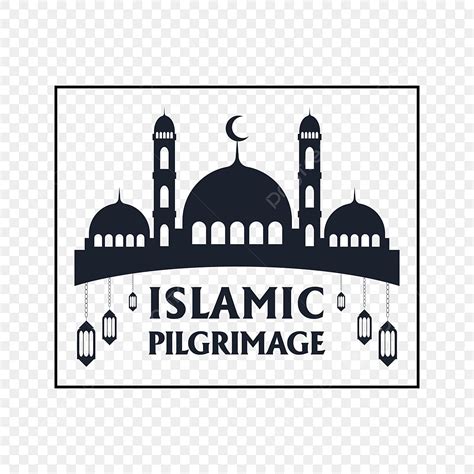 모스크 투명 배경으로 이슬람 순례 평면 디자인 이슬람 순례 순례 여행 카바 Png 일러스트 및 벡터 에 대한 무료