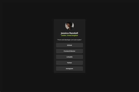 Frontend Mentor Social Links Profile With Html And Css Coding