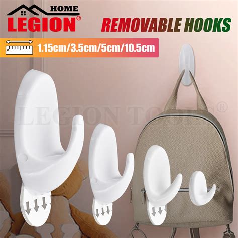 White Removable Hooks Self Adhesive Legion Warehouse