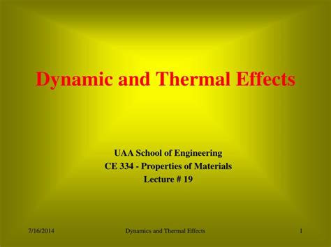Ppt Dynamic And Thermal Effects Powerpoint Presentation Free Download Id1815252