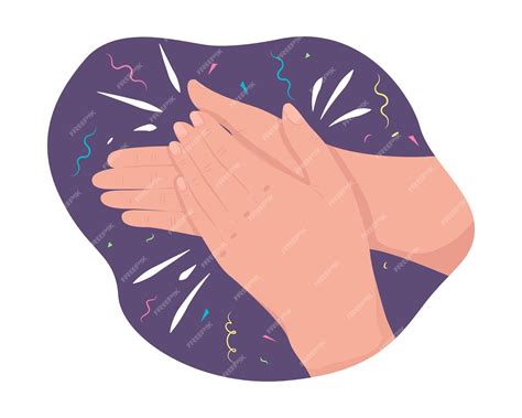 Premium Vector Clapping Hands 2d Vector Isolated Illustration