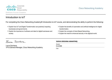 Shiva A On Linkedin Iot Cisconetworkingacademy Ciscocertification