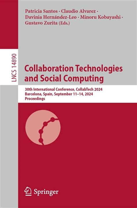 알라딘 Collaboration Technologies And Social Computing 30th International Conference Collabtech