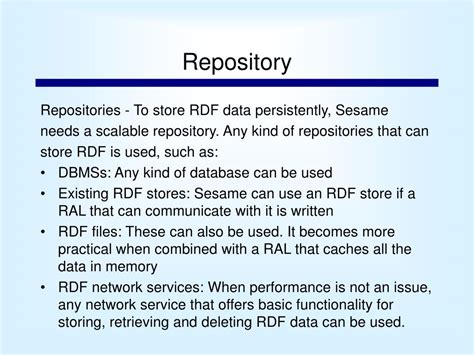Ppt Sesame A Generic Architecture For Storing And Querying Rdf And Rdf Schema Powerpoint