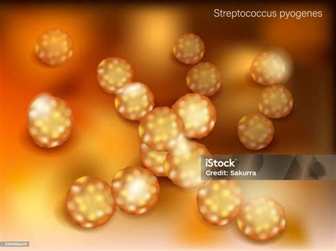 Pathogen Streptococcus Pyogenes Under Microscopic View Detailed