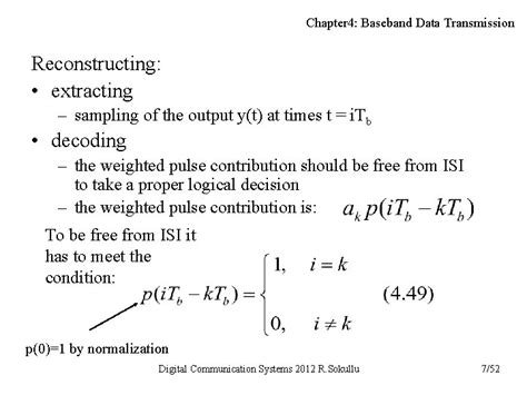 Chapter 4 Baseband Data Transmission Chapter 4 Baseband