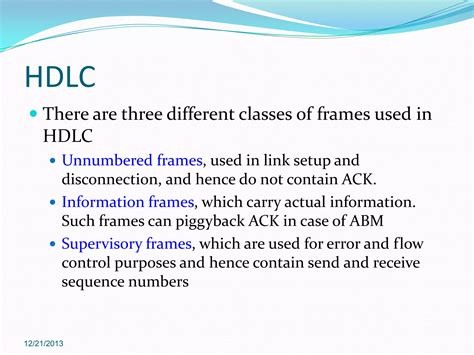 Hdlchigh Level Data Link Control Pptx
