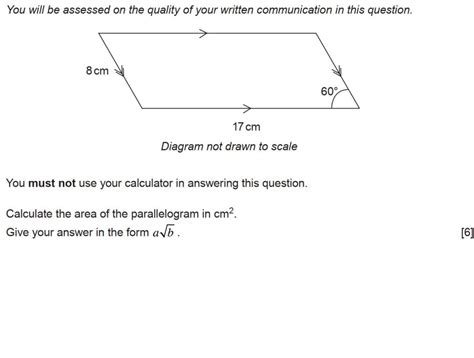 Find Area Parallelogram