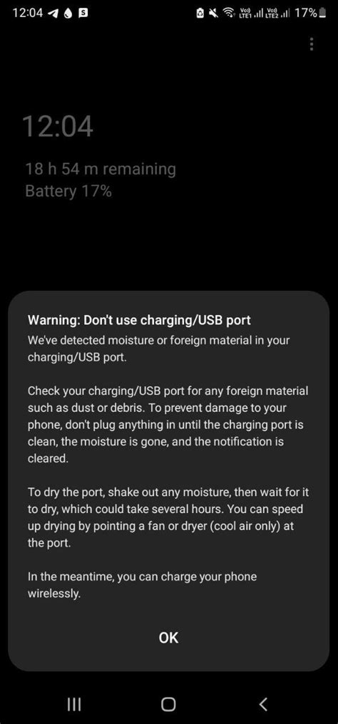 My Samsung Note Ultra Gets Usb Port Moisture Issue And It S Not Going Away Sammy Fans