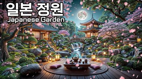 일본 정원 계곡물소리 귀뚜라미 풀벌레 부엉이 소리 Water Sounds Crikets Owls Sounds Youtube