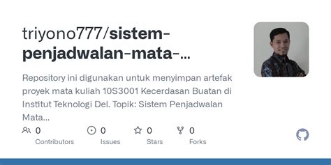 Github Triyono Sistem Penjadwalan Mata Kuliah Menggunakan