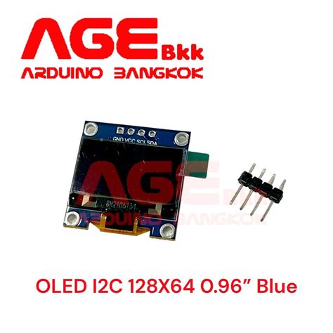 จอแสดงผล Oled Display I2c Module 0 96 128x64 For Arduino สีน้ำเงิน Shopee Thailand