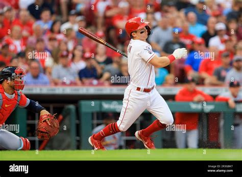 Cincinnati Reds Matt Mclain Plays His Position During A Baseball Game