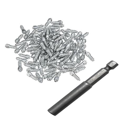 200pcs 9mm Tire Studs Carbide Screw Spikes Anti Slip Anti Ice For Car