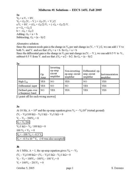 two inputs intro electronic transducer lab solved exam docsity