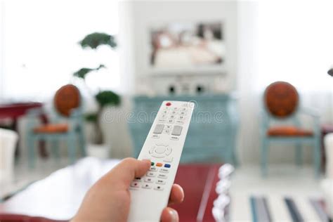 Using White Remote Control Program Switching Or Button Pressing On TV
