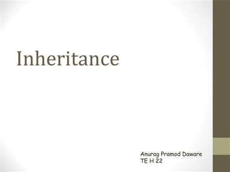 Inheritance Ppt