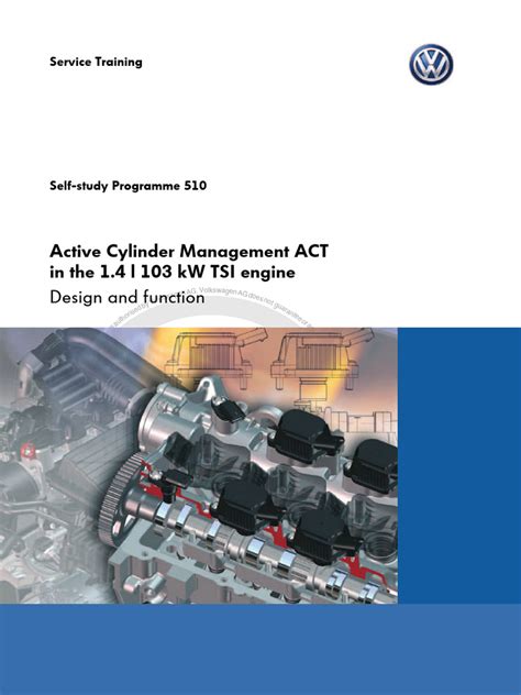 Ssp 510 Active Cylinder Management Act In The 1 4l 103 Kw Tsi Engine Pdf Propulsion