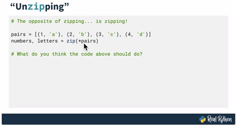 Real Python 🐍📺 Parallel Iteration With Pythons Zip Facebook
