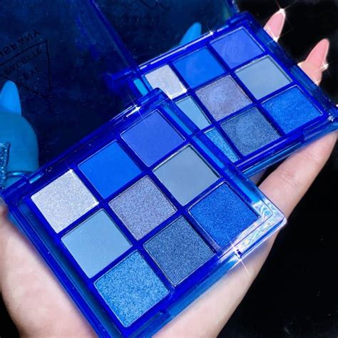 Blue Glitter Eyeshadow Palette Shimmering Navy And Royal Blue Makeup
