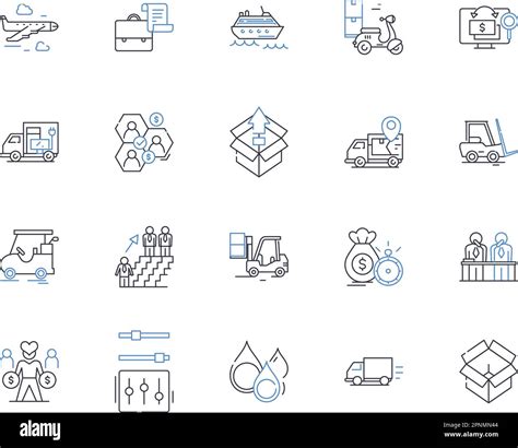 Customer Service Line Icons Collection Satisfaction Communication Support Courtesy