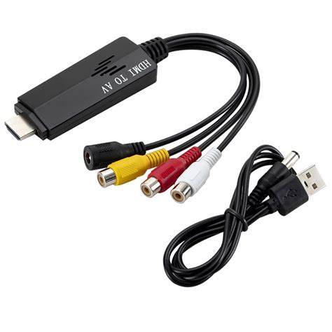 1080p Hdmi Male To Female Rca Av Cord Converter Ad Vicedeal