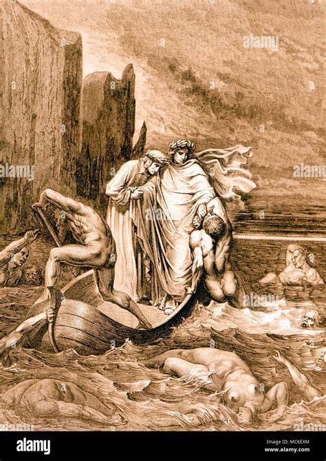 Inferno Di Dante Di Caronte Illustrazione Di Gustav Dore A Canto Viii